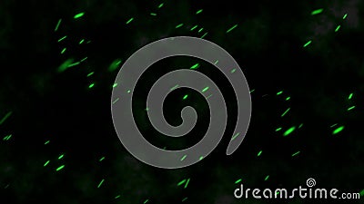 Green Colored Fire Flames from the Firewood. Cartoon Fire Animation ...