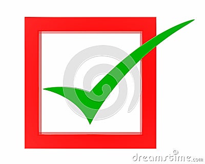 Green Correct Mark Symbol Isolated On White Background Royalty-Free ...