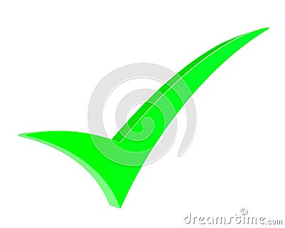 Green Correct Mark Symbol Isolated On White Background Royalty-Free ...