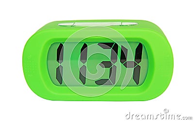 Green Digital Electronic Clock Stock Photo - Image: 26499760