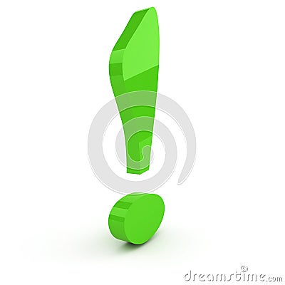 Green Exclamation Mark Stock Photo - Image: 9092370