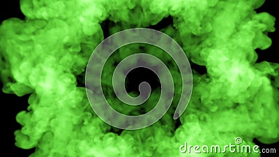 Green Fluorescent Ink on a Black Background. 3d Render, with Luma Matte ...