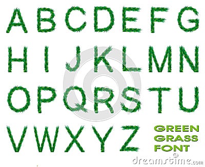 Green Grass Font Royalty Free Stock Image - Image: 19981266