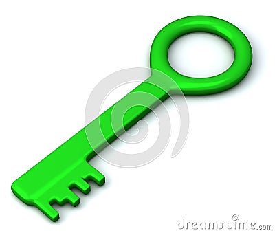 Green Key Icon 3d Stock Images - Image: 24772504