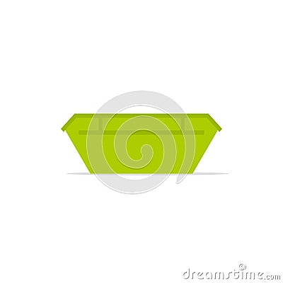 Green Large Waste Skip Bin Vector Illustration | CartoonDealer.com ...