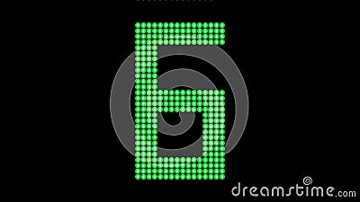 Green LED Array Countdown Animation Stock Video - Video of green, array ...