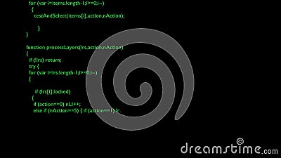 Green Lines of Computer Code on Screen Stock Footage - Video of console ...