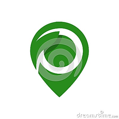 Green Location Pin Maps Symbol Gps Logo Design Vector Template ...