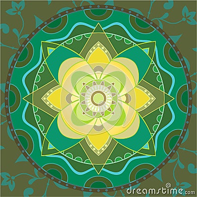 Green Mandala Stock Photo - Image: 18270130