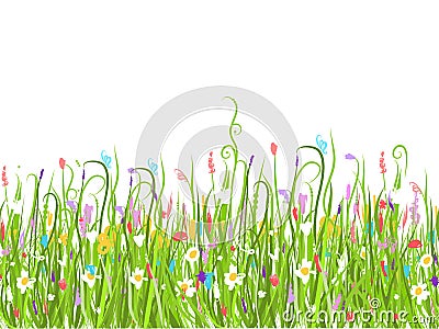 Green Meadow, Seamless Pattern For Your Design Royalty Free Stock ...