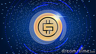 Green Metaverse Token GMT Coin Banner. GMT Coin Cryptocurrency Concept ...