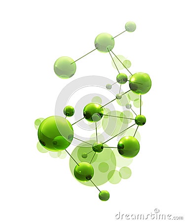 Green Molecule Royalty Free Stock Photo - Image: 24387725