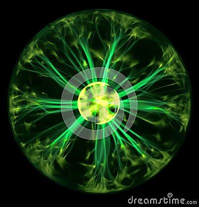 Green Plasma Ball Stock Photo - Image: 15090470