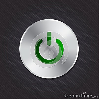 Green Power Button. Stock Vector - Image: 41751240