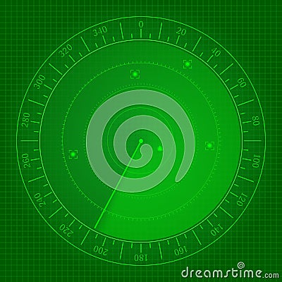 Green Radar Screen Cartoon Vector | CartoonDealer.com #173944909