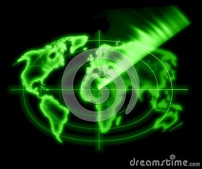 Green Radar Sweep Royalty Free Stock Photos - Image: 6411528