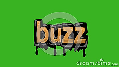 Green Screen Animation Video Written BUZZ Stock Video - Video of line ...