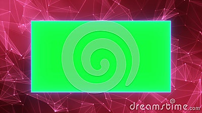 Green Screen Inside Frame with Technology Triangles Stock Footage ...