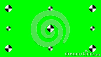 Green Screen Template With Tracking Marks. Chromakey Technique. Studio ...