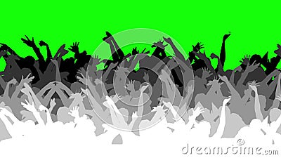 Crowd Cheering Green Screen Video Stock Footage - Video of dancing ...