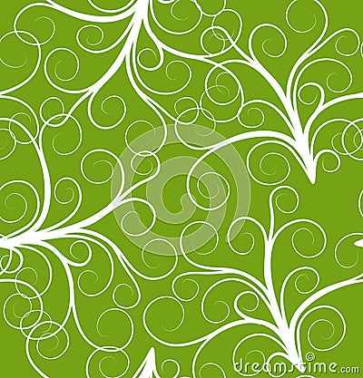 Green floral pattern stock vector. Illustration of plant - 32405882