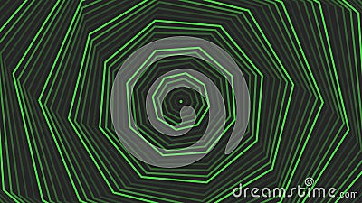 Green Spin Octagon Star Simple Flat Geometric on Dark Grey Black ...