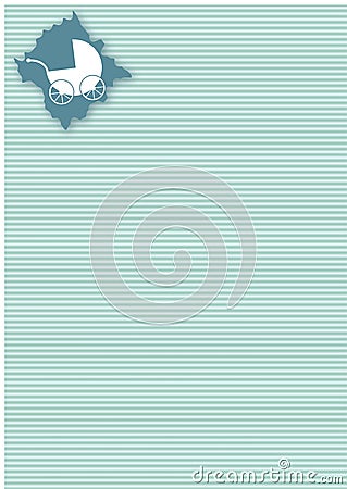Green Striped Frame With Buggy Vector Illustration | CartoonDealer.com ...