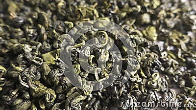 Green Tea Leaves Falling in Slow Motion Stock Video - Video of isolated ...