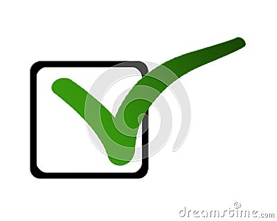 A Green Tick In A List Of Check Boxes Royalty-Free Stock Photo ...