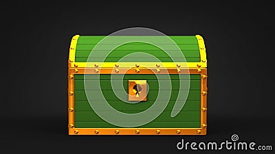 Green Treasure Chest stock footage. Video of pirate, green - 69716610