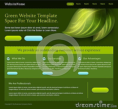 Green Website Template Stock Image - Image: 18877561