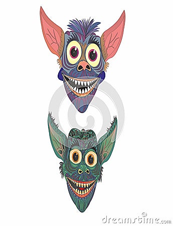 A Group Of Gremlins Head Stock Photography | CartoonDealer.com #125875730