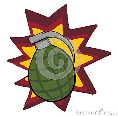 Grenade Explosion, Vector Or Color Illustration | CartoonDealer.com ...