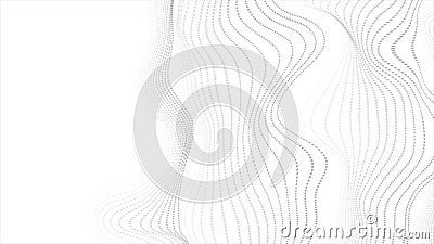 Grey Dotted Lines Refracted Waves Abstract Video Animation Stock ...