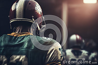 Gridiron, The Evolution Of American Football Player. Generative Ai ...