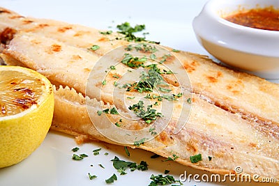 Grilled Sole Fish Stock Photo - Image: 3865990