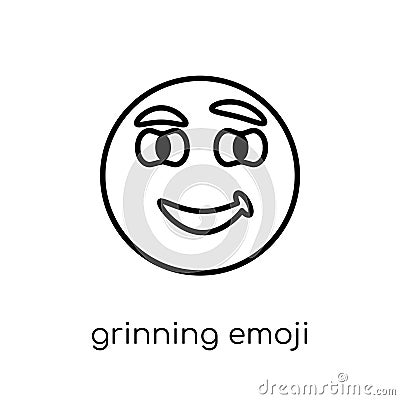 Grinning Emoji Icon From Emoji Collection. Vector Illustration ...