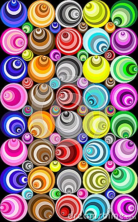 Groovy Circles Illusion Design Stock Image - Image: 13802801