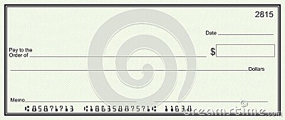 Grote Blanco Cheque - Groene Veiligheidsachtergrond Stock Afbeelding ...