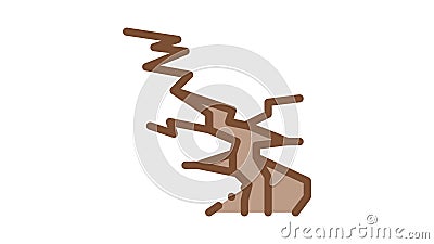 Ground Fault Earthquakes Icon Illustration Stock Footage - Video of ...
