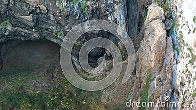 Ground Floor of the High and Deep Cave Pit Stock Footage - Video of ...