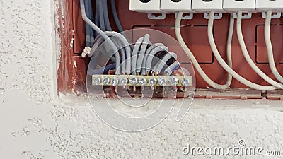Grounding Wires in the Electrical Switchboard Stock Footage - Video of ...
