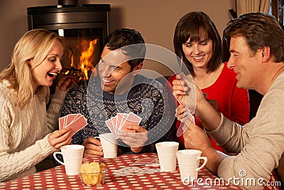 Group Of Couples Playing Cards Together Royalty Free Stock Images ...