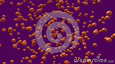 Group of 3d Spheres Random Movement or Flying. Seamless Loop Stock ...