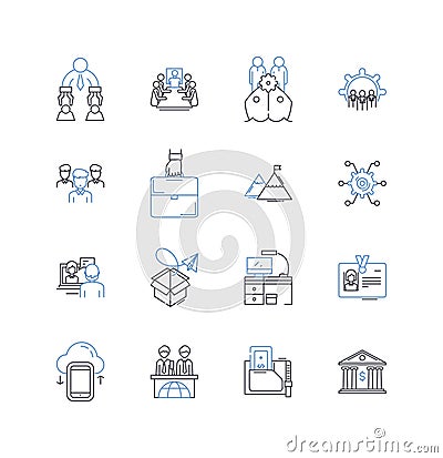 Group Huddle Line Icons Collection. Collaboration, Teamwork ...