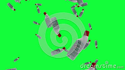 Group of Plastic Bottles Animation, Editable Green Screen -Chroma Key ...