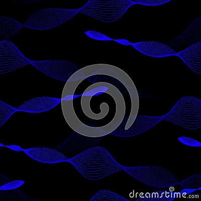 Alternating Abstract Blue Lines Seamless Wave Pattern Stock Image ...