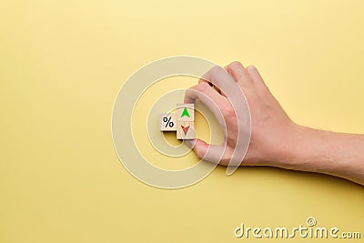 Growth And Decrease In The Bank Interest Rate Stock Photo ...