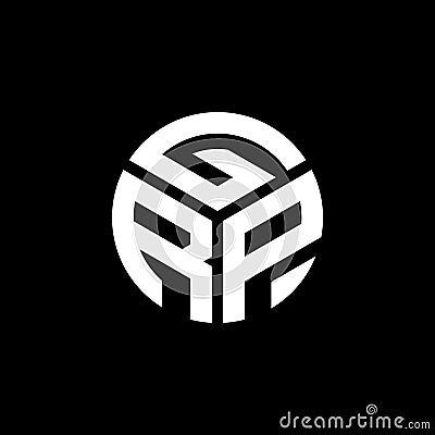 GRP Letter Logo Design On Black Background. GRP Creative Initials ...