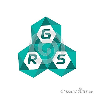 GRS Creative Minimalist Letter Logo. GRS Unique Vector Initials ...